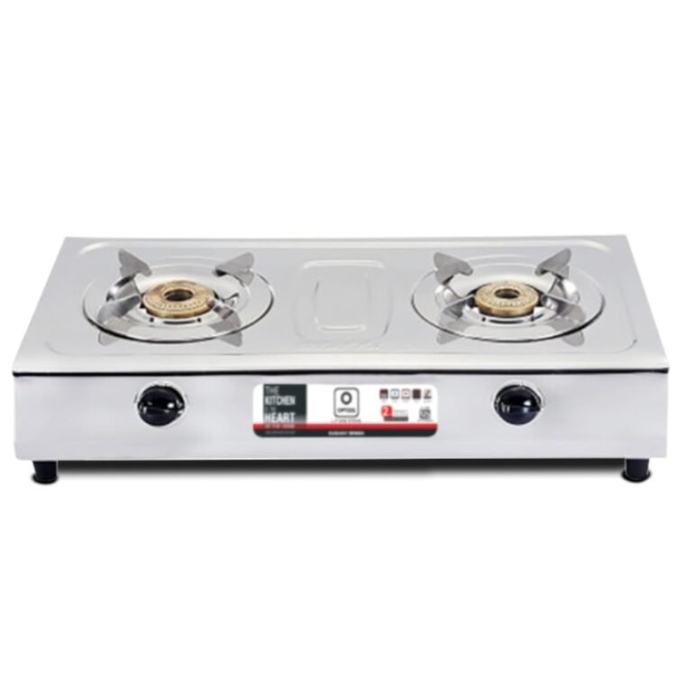 OPTIZEL ADRIA 2 Burner Gas Stove | Stainless Steel | Heavy Build